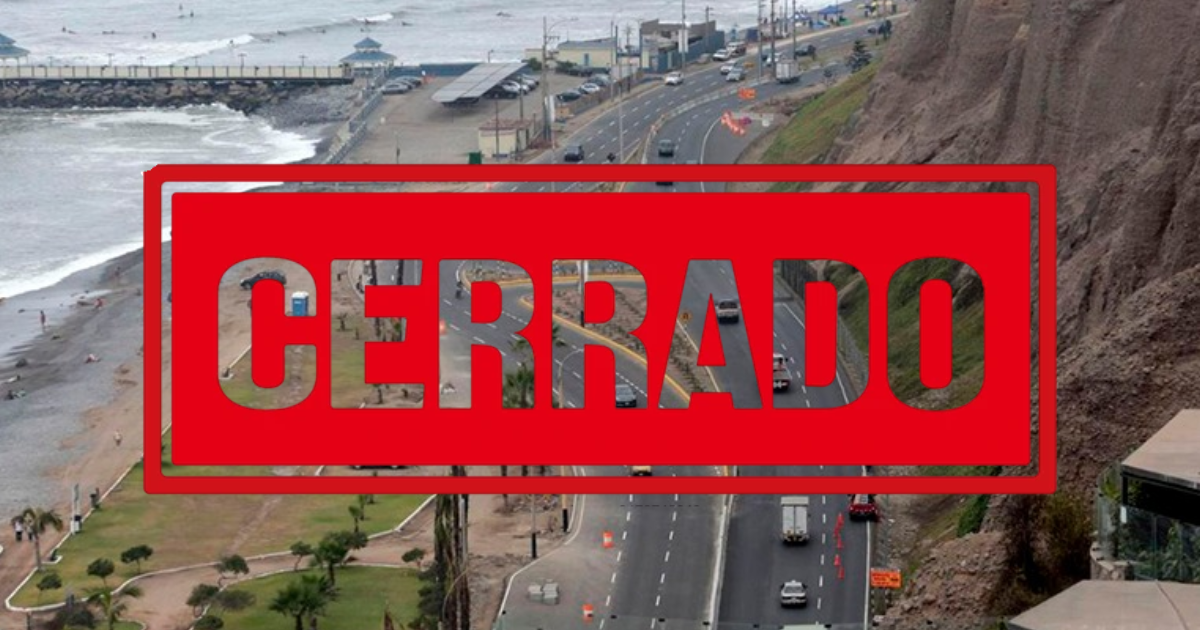 ÚLTIMO MINUTO | Anuncian cierre de la Costa Verde durante este jueves ...