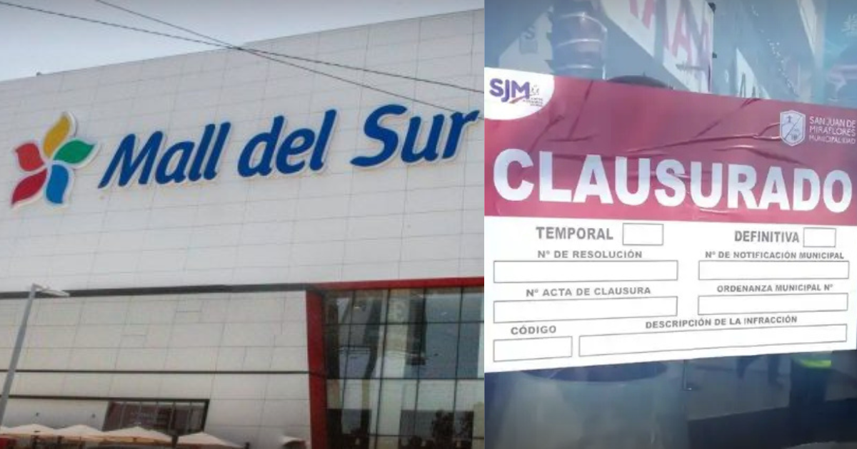 Mall del Sur es clausurado por la Municipalidad de San Juan de Miraflores por esta insólita ...