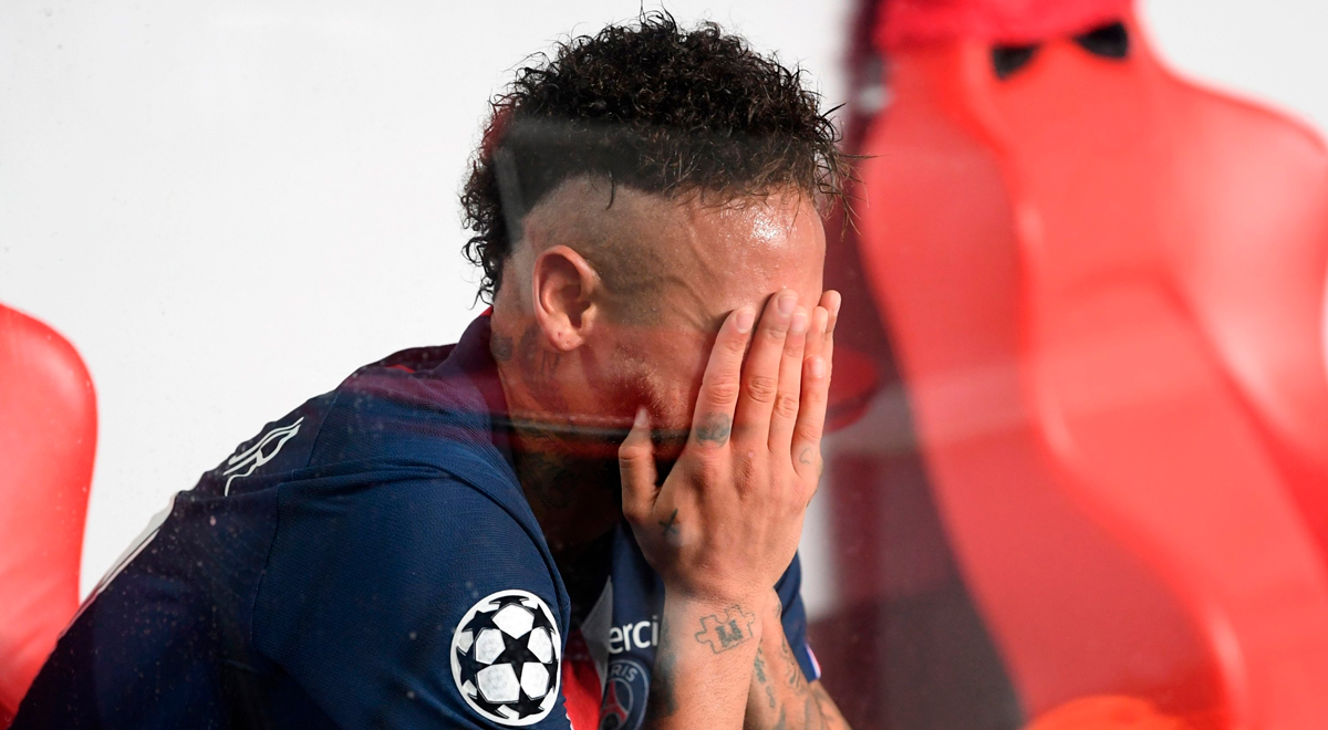 PSG: Neymar llora por perder la final de Champions League ante Bayern ...