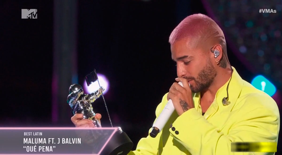 Maluma Twitter: gana premio a Mejor Canción Latina en los MTV VMAs 2020 ...