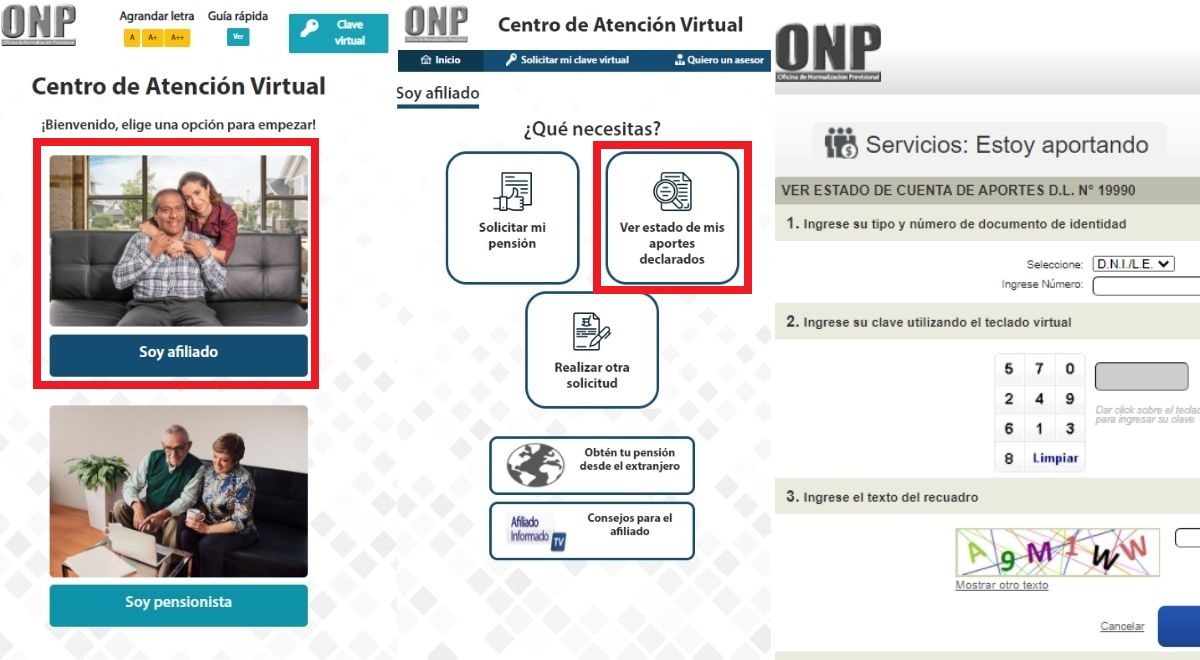 ONP Perú virtual cómo crear mi clave virtual | consulta aportes y ...