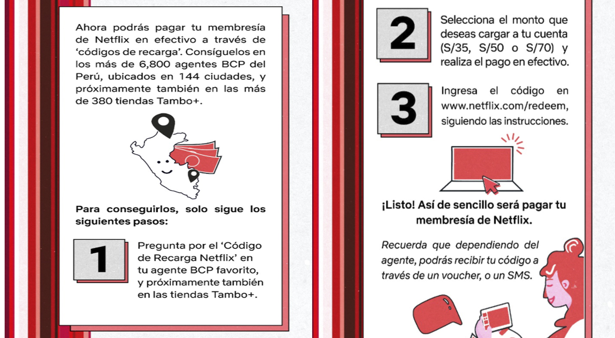 Netflix | Anuncia un nuevo método de pago en efectivo | FOTO | El Popular
