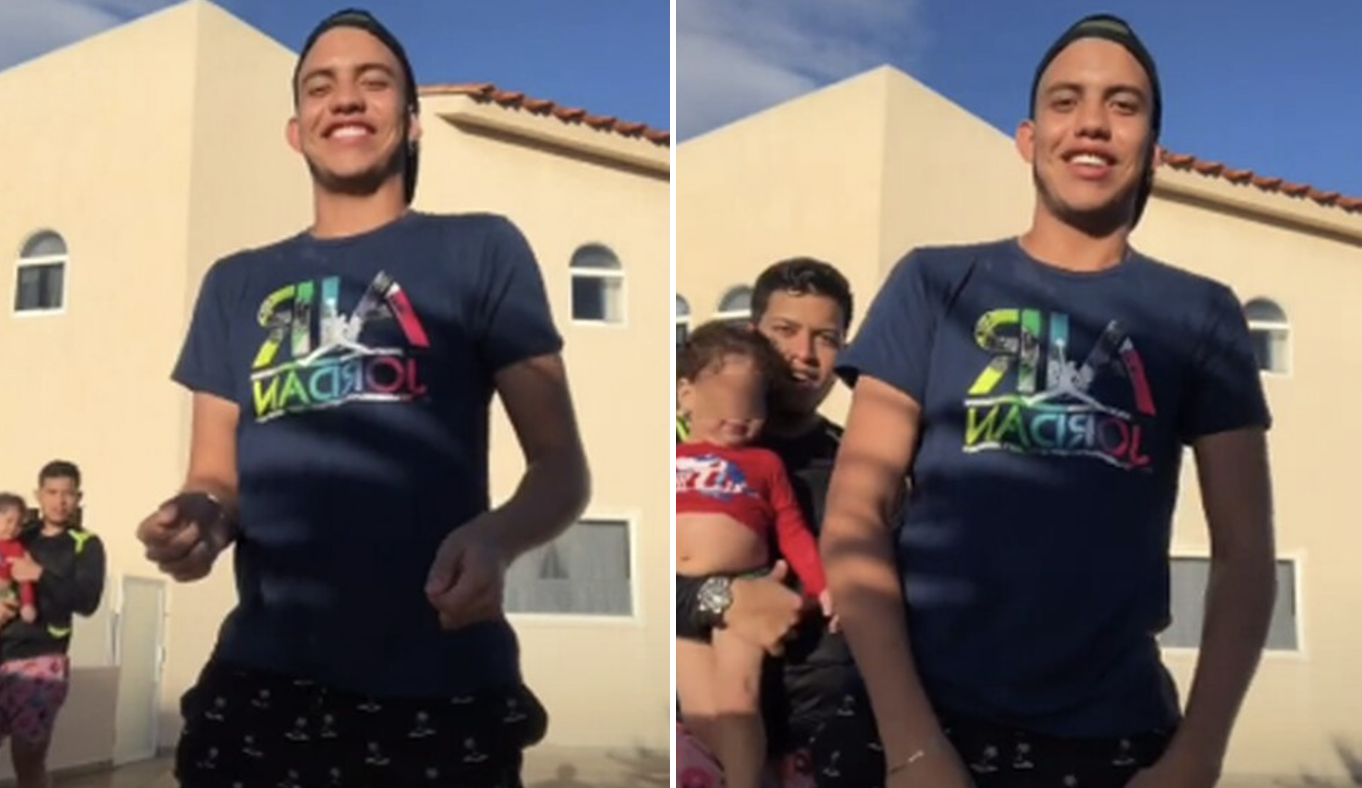 TikTok viral: Joven intenta superar reto de baile en TikTok, pero su amigo y su hijo le roban el ...