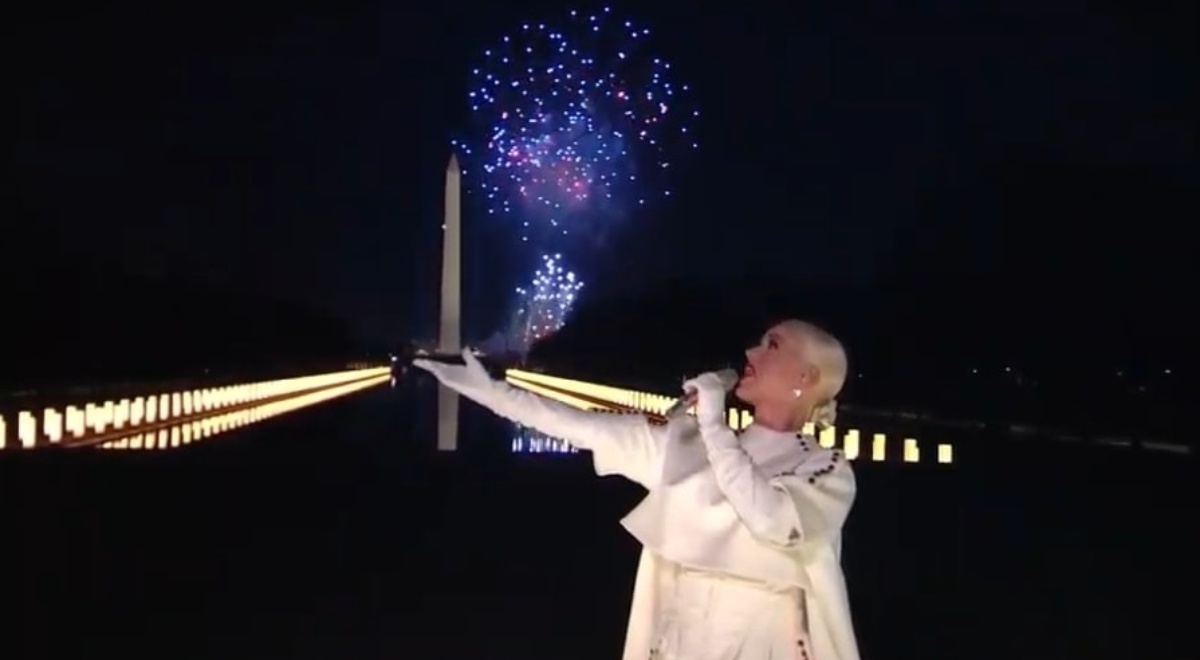 Celebrating America: Katy Perry iluminó la inauguración de Joe Biden ...