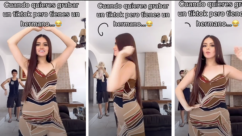 TikTok viral: Joven intenta grabar reto de baile en TikTok, pero su hermano y su perro se roban ...