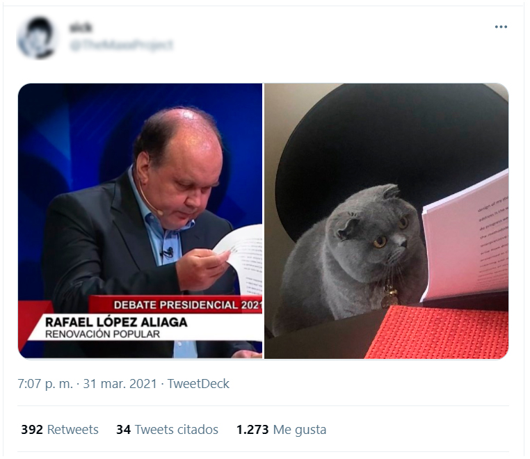 Twitter viral: Rafael López Aliaga es comparado con meme del gato, foto ...
