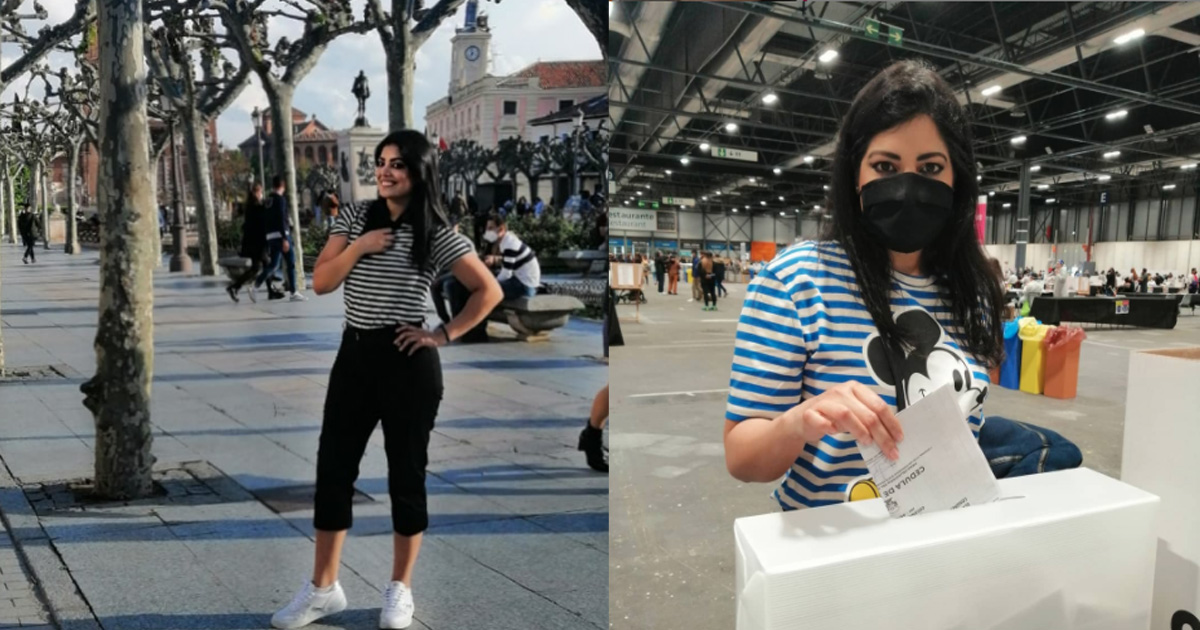 Clara Seminara emite su voto desde España, foto | El Popular
