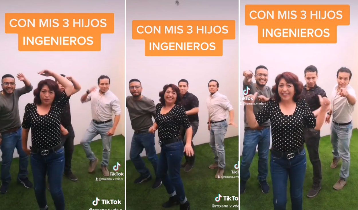 TikTok video viral Perú: Madre baila con sus 3 hijos ingenieros la ...