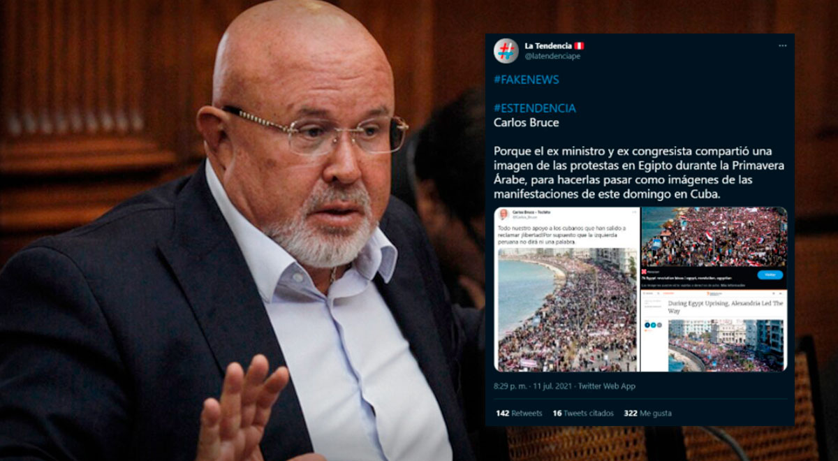 Twitter viral: Carlos Bruce sube una foto de las protesta en Cuba, pero ...