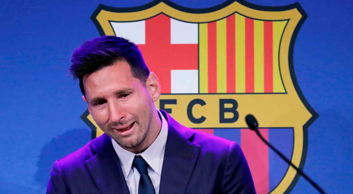 Lionel Messi video llora en conferencia del Barcelona por adiós y ...