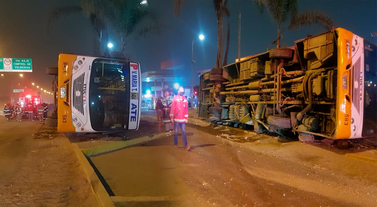 Huachipa: Despiste de bus público dejó 27 heridos, video | El Popular