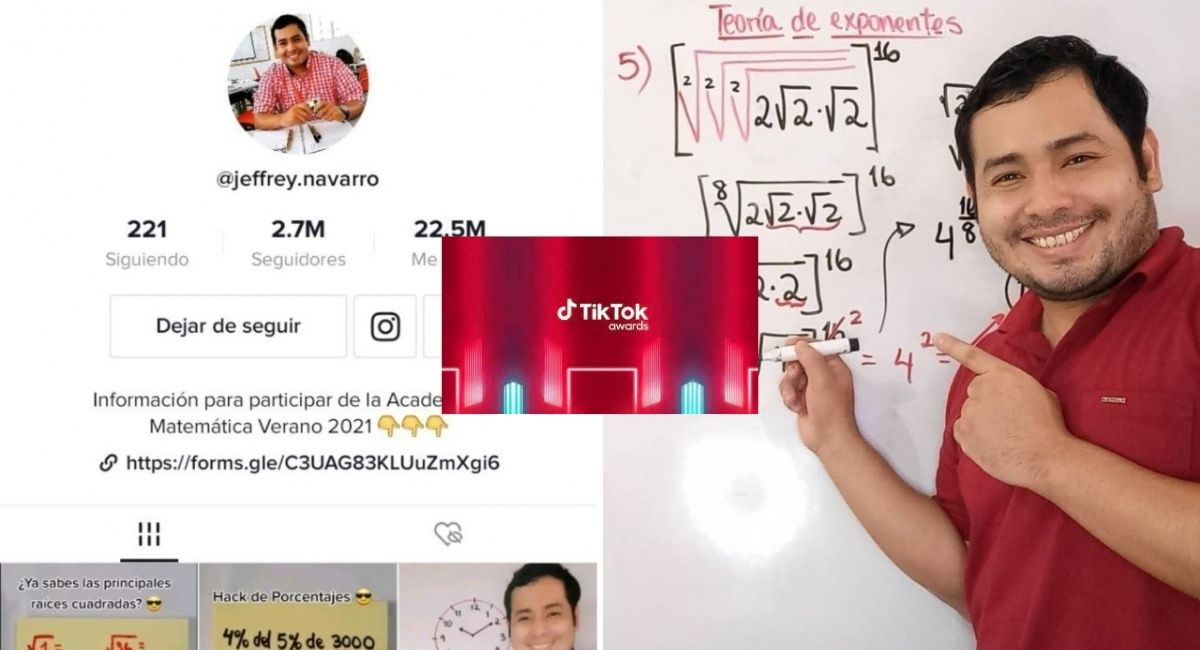 TikTok Awards 2022: Quién es Jeffrey Navarro, profesor piurano nominado ...