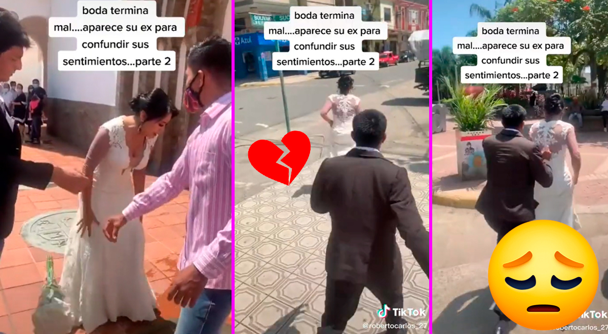 TikTok viral: Novia deja plantado a su prometido en la iglesia y huye con su ex, video | El Popular