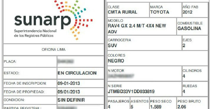 Sunarp en línea: consulta vehicular por nombre y apellido link oficial ...