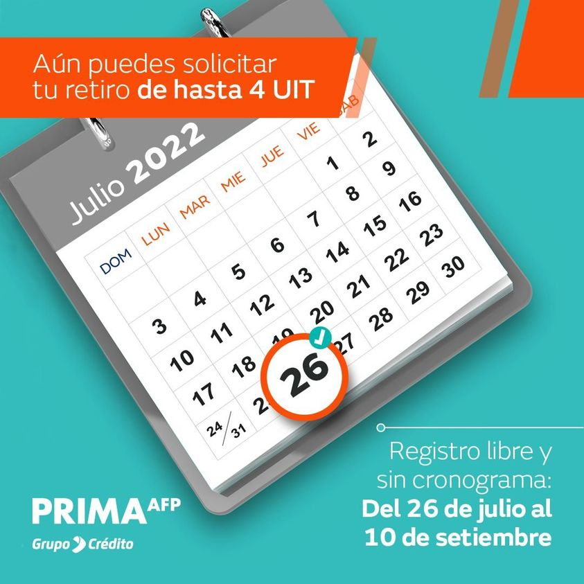 Cronograma AFP Prima: cómo enviar solicitud de retiro de AFP hasta 18400 soles | El Popular