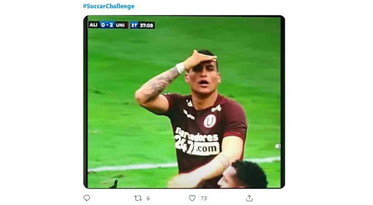 Alexander Succar ampay delantero de la U con botella de licor en mano y ...