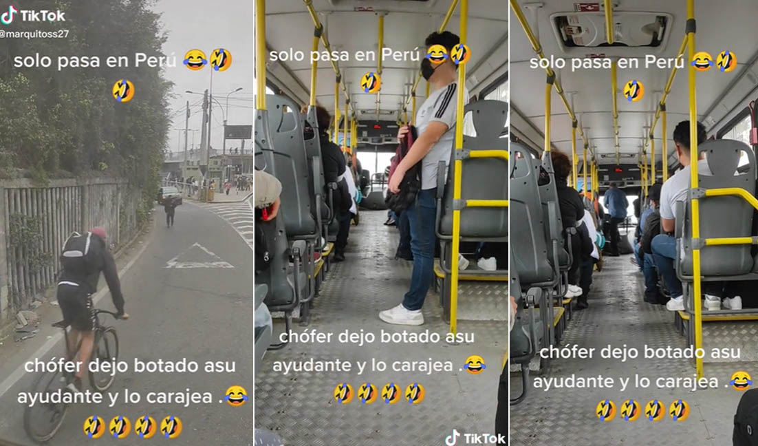 TikTok viral: chofer peruano olvida a su cobrador en plena pista y lo ...