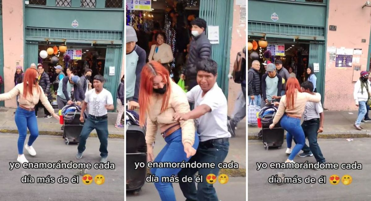 TikTok video viral: Venezolana pone nervioso a peruano con sus pasitos de baile en pleno Centro ...