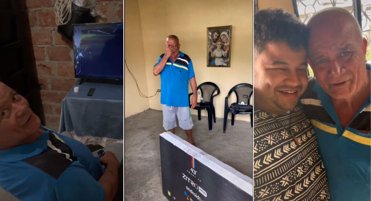 TikTok video viral: Joven le regaló una televisión nueva a su padre ...