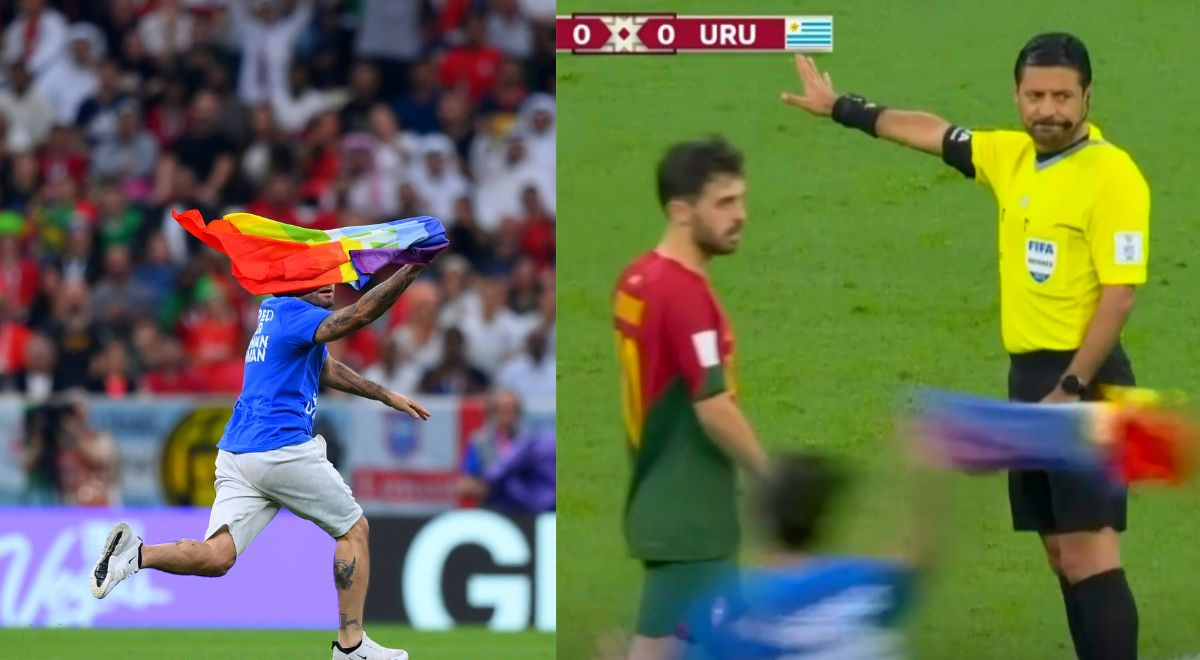 Portugal vs Uruguay: Una persona entra al campo de juego en pleno ...