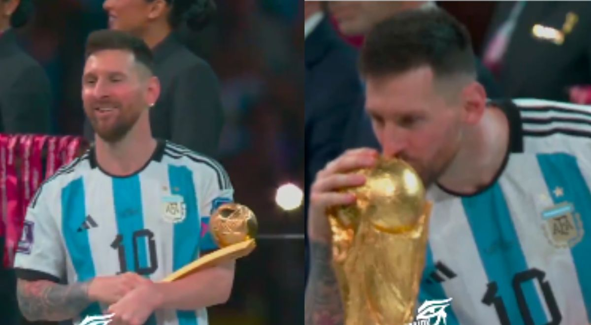 Lionel Messi: El beso "frances" a la Copa del Mundo antes de alzarla ...