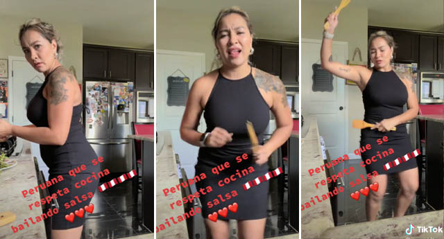 TikTok viral: Peruana baila al ritmo de salsa mientras cocina y sus pasos causan sensación en ...