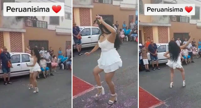 TikTok viral: Peruana baila al ritmo de festejo en plena calle y sus movimientos impactan a los ...