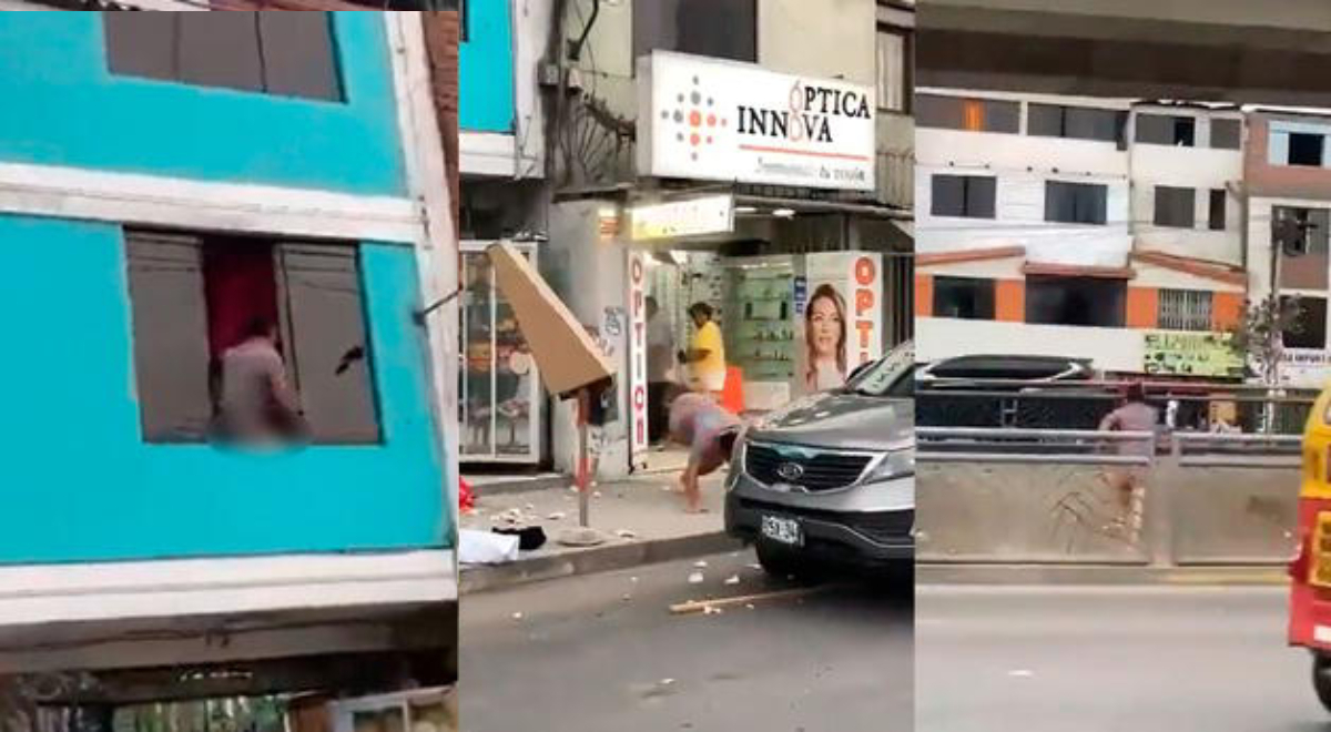 San Juan de Miraflores: hombre que auxilió a joven que saltó desnudo por una ventana rompe su ...