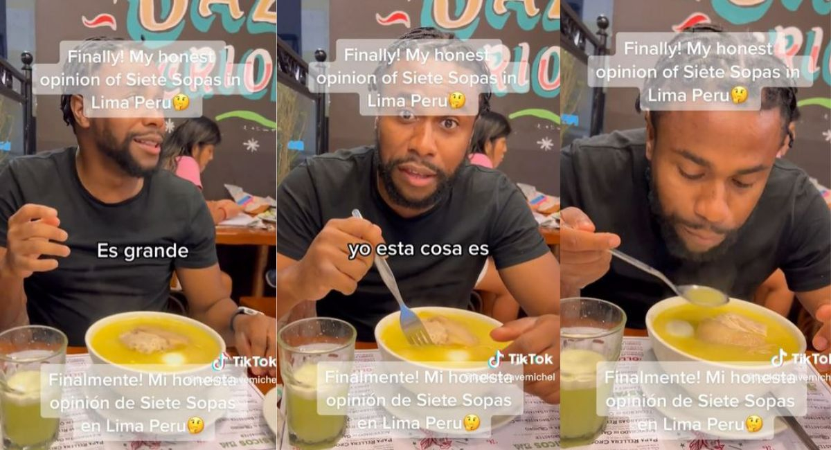 TikTok viral Perú: estadounidense fue a Siete Sopas para probar caldo de gallina por primera vez ...