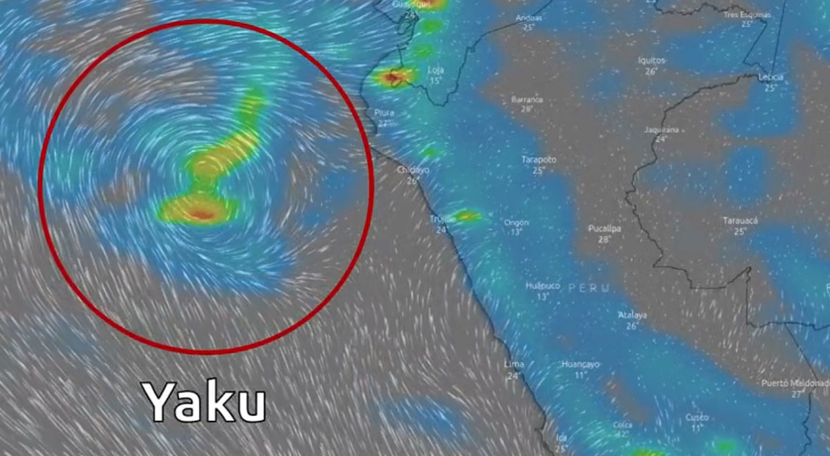 Ciclón Yaku EN VIVO: conoce en tiempo real su recorrido en la costa ...