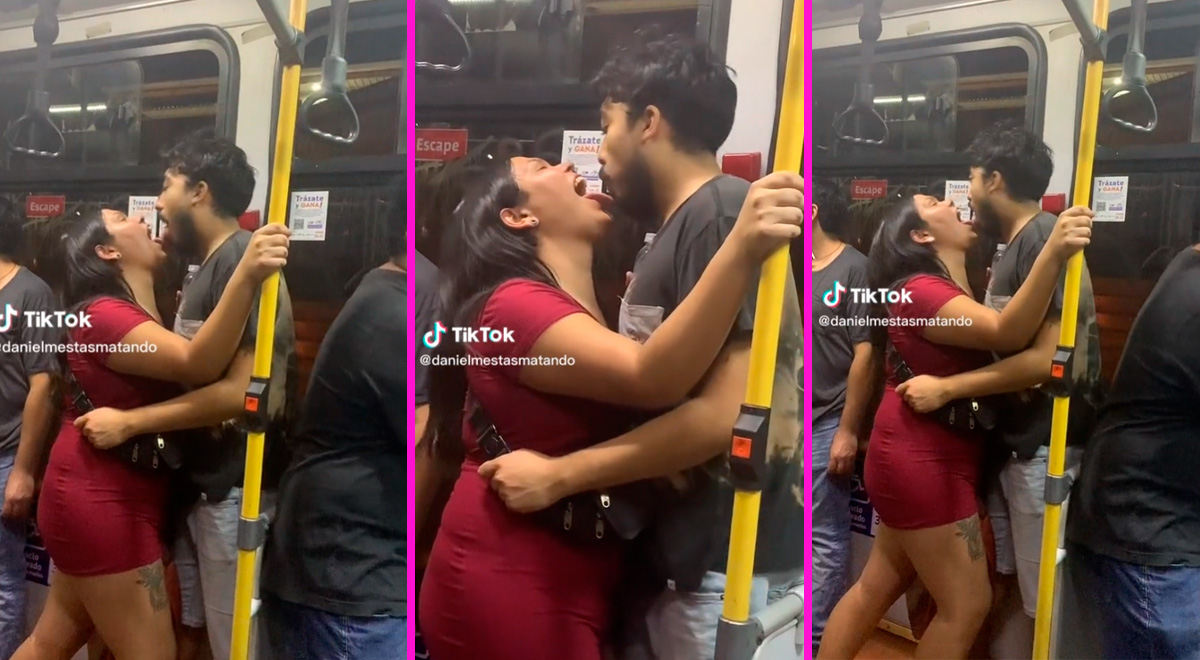 TikTok viral: Pareja se deja llevar por la pasión y protagonizan intenso beso en pleno bus ...