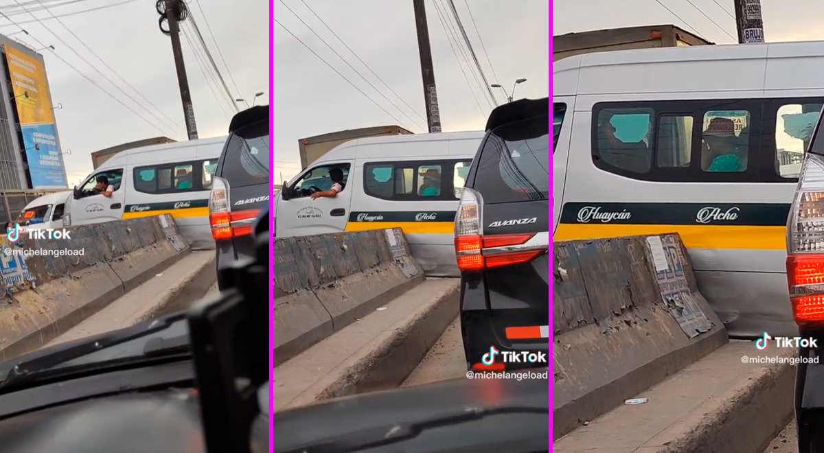 TikTok viral: Chofer de combi intenta ganarle al tráfico, pero acaba de ...