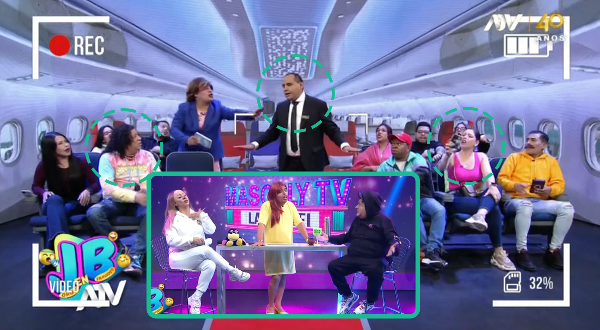 Jossmery Toledo y Paolo Hurtado en JB en ATV, Carlos Vílchez, Arturo Álvarez y Carolain Cawen ...