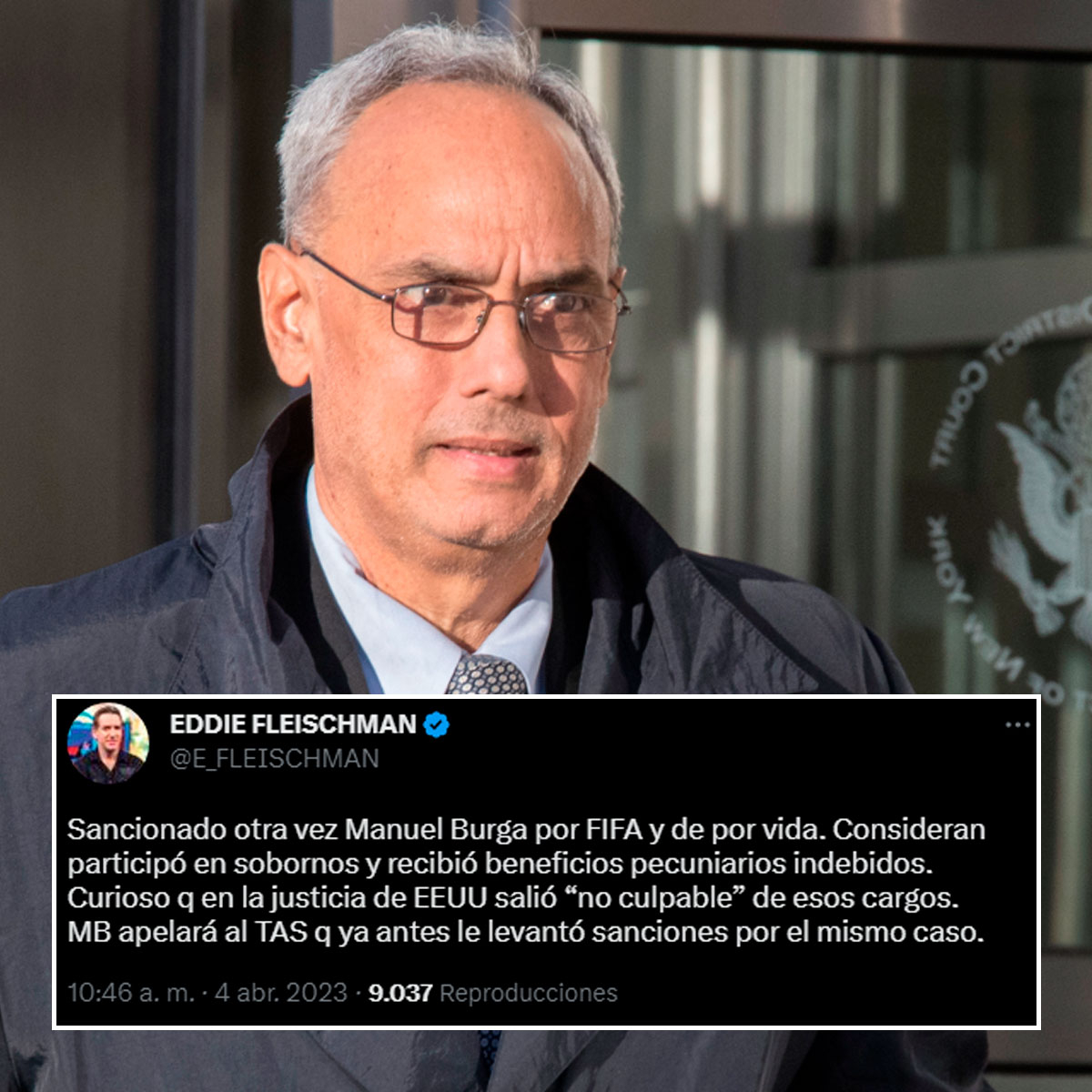 FIFA | Manuel Burga irá al TAS para defender su honra tras sanción de ...