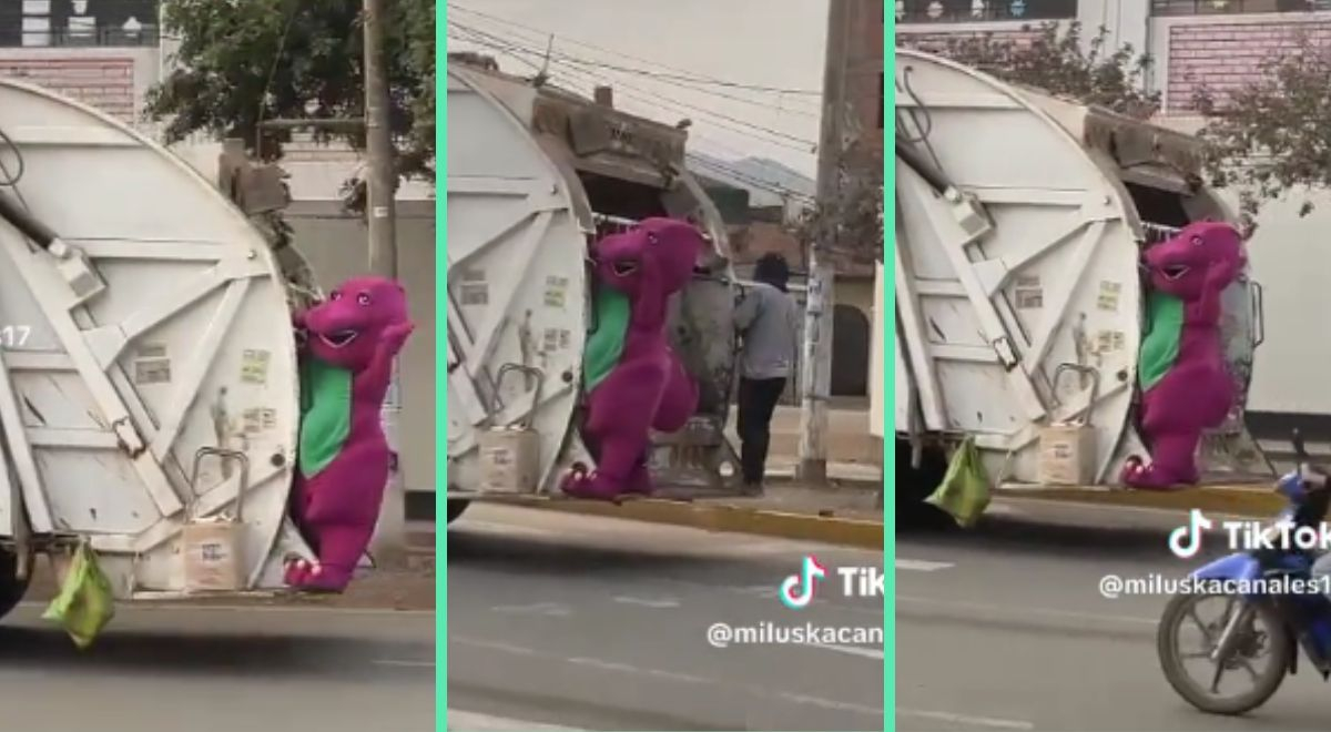 TikTok viral: Barney es captado en su nuevo trabajo y deja en shock a ...