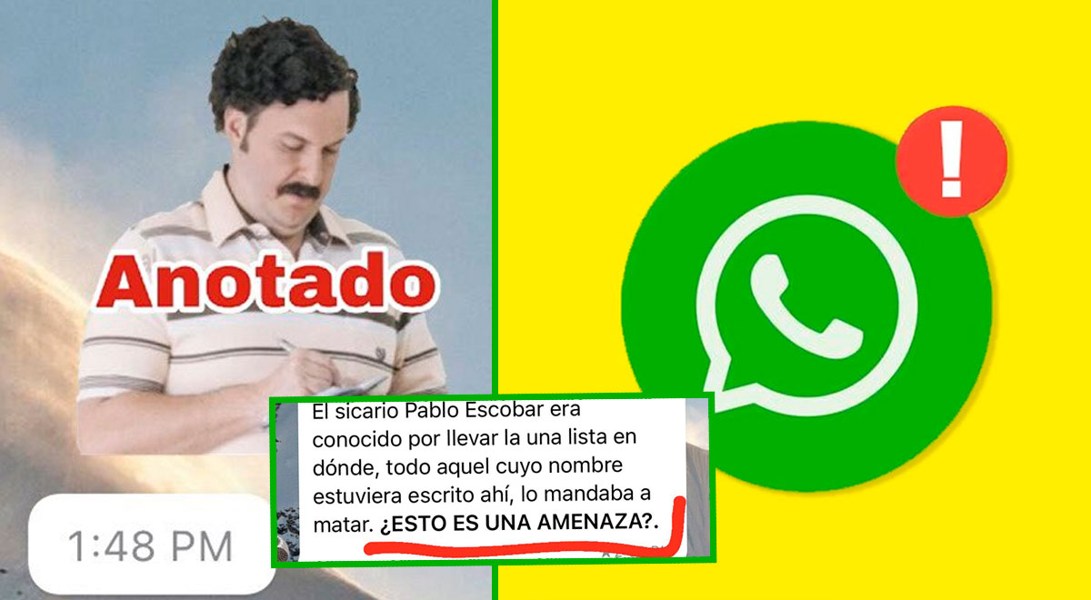 WhatsApp viral: Vecino envía el sticker de Pablo Escobar a grupo de ...