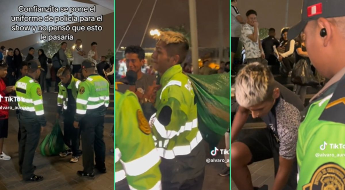 TikTok viral | Cómico ambulante es intervenido por usar uniforme de policía: “Deberá cambiar de ...