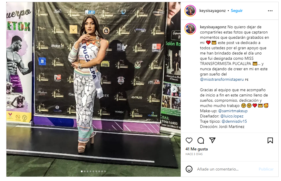 Miss Transformista Perú: Esta fue la candidata que nos representará en ...