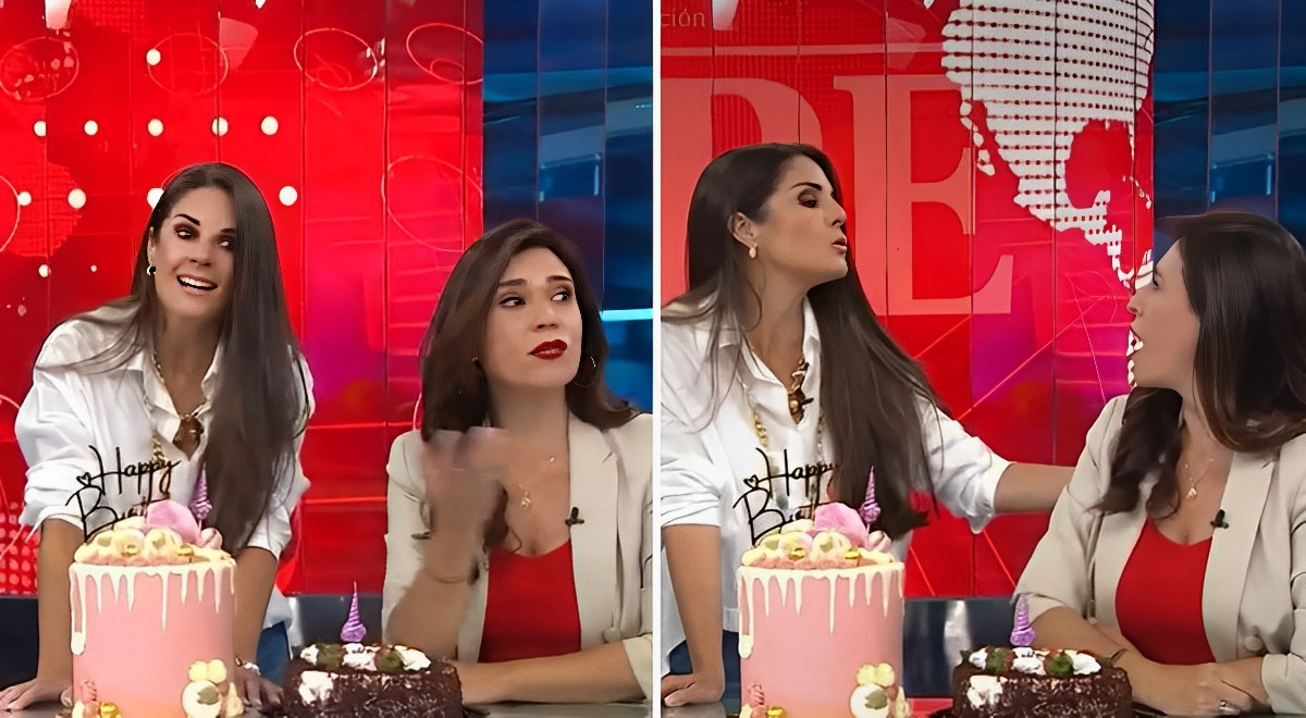Rebeca Escribens Celebra A Verónica Linares Con Torta Y Le Canta Feliz