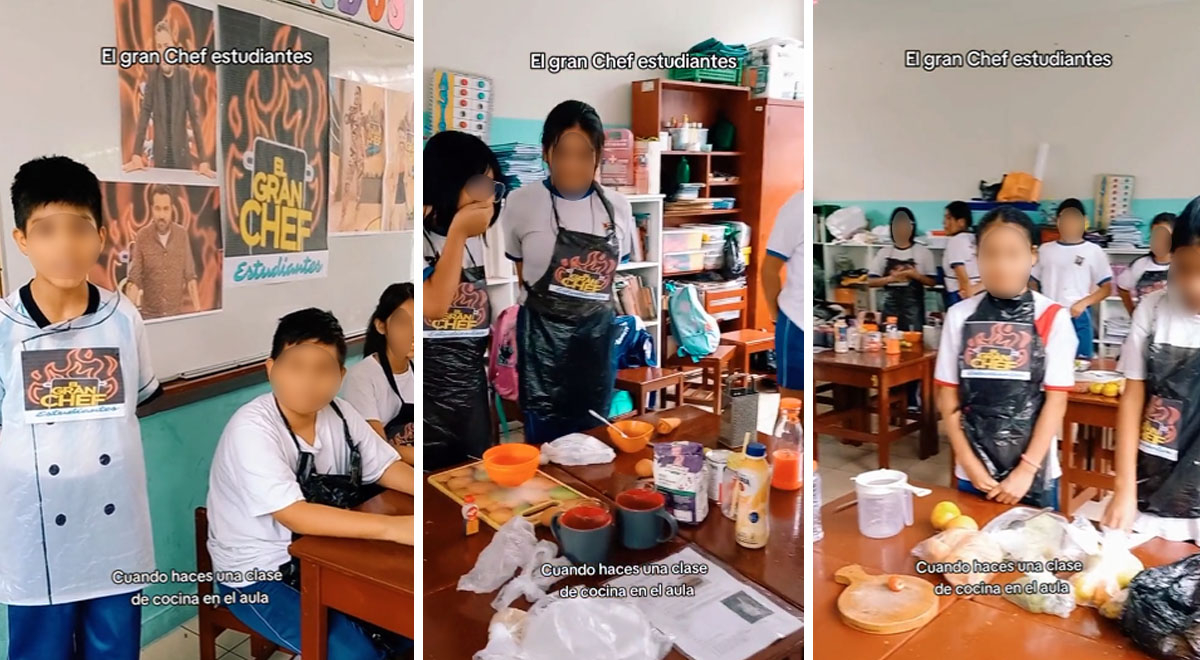 Tiktok viral: Alumnos realizan clases de cocina al estilo El gran chef y la rompen en redes ...