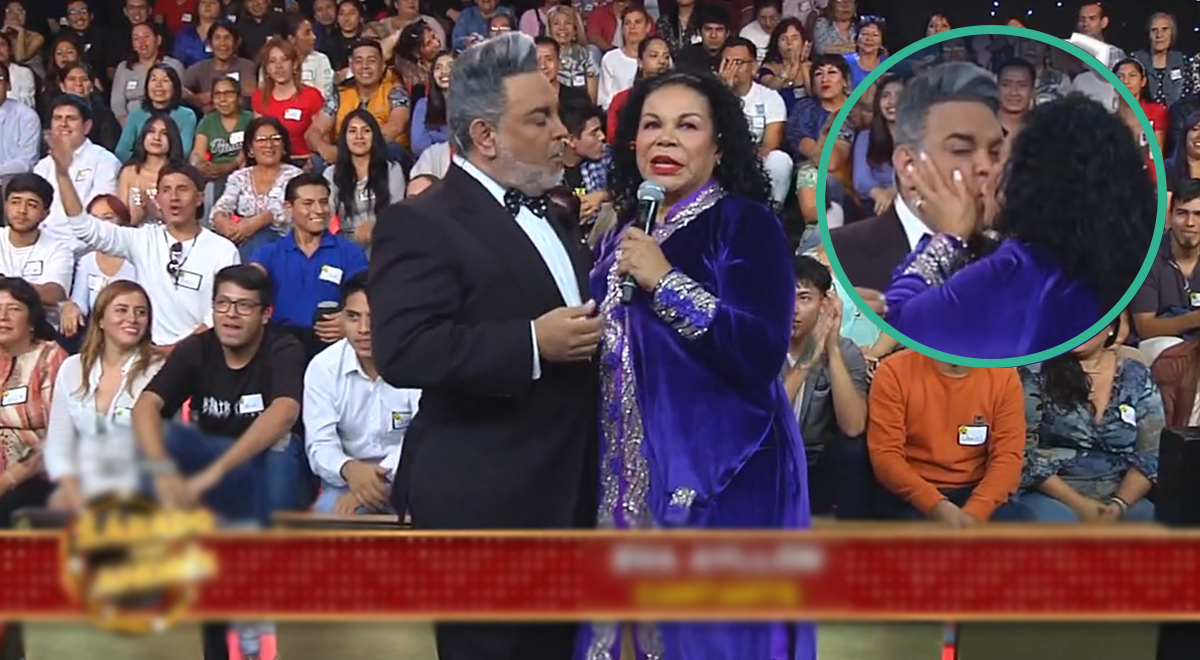 Andrés Hurtado y Eva Ayllón se dan tremendo chape en vivo | Sábado con ...