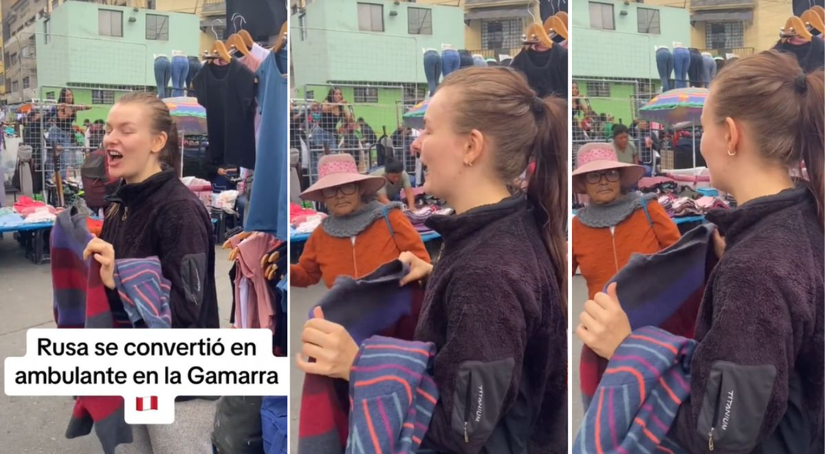 Rusa se convirtió en ambulante en Gamarra, ofrece ropa a peruana a S/15 y es viral: "Pregunte ...