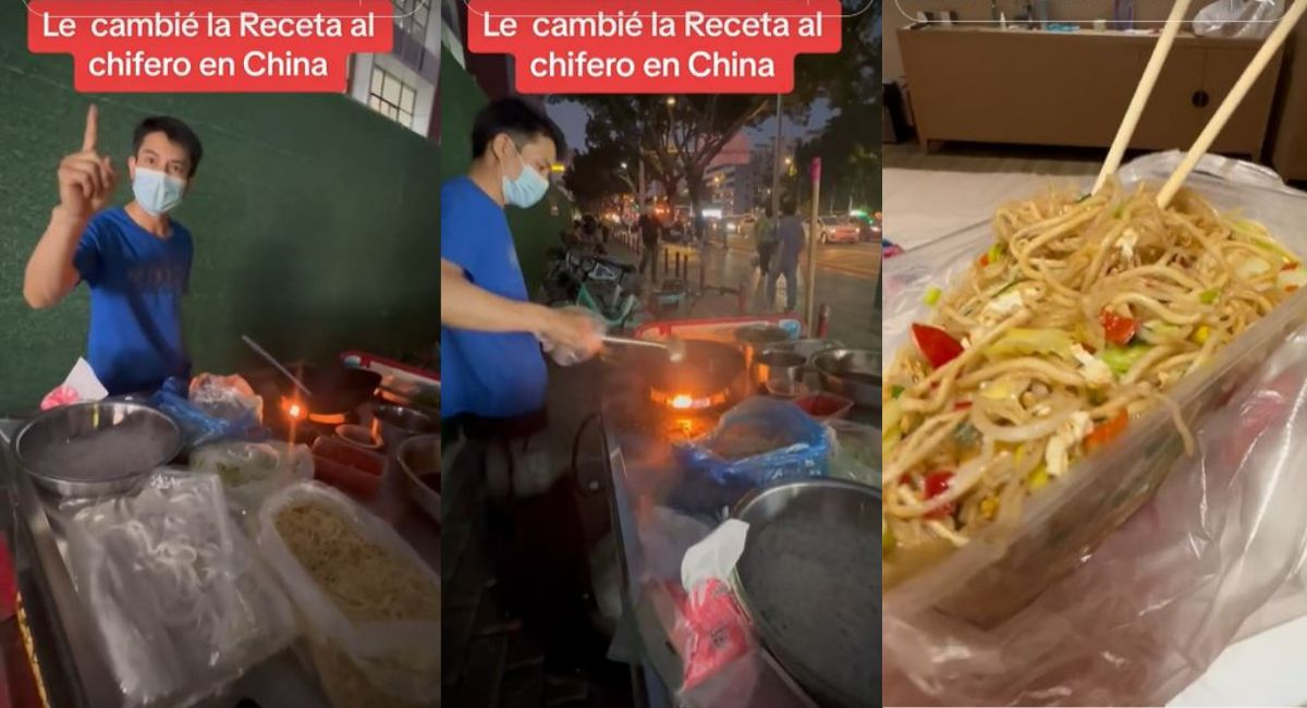 TikTok viral: peruano en China enseña a preparar tallarín saltado a cocinero ambulante y ...