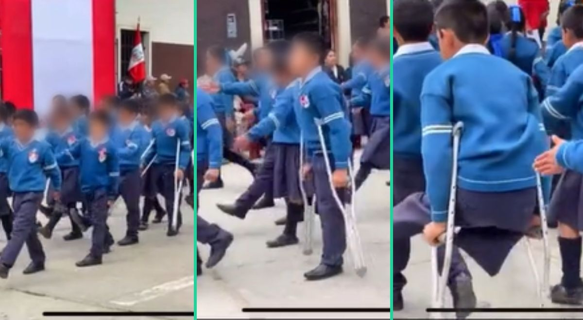 TikTok viral | Escolar en muletas demuestra su amor por la patria y ...