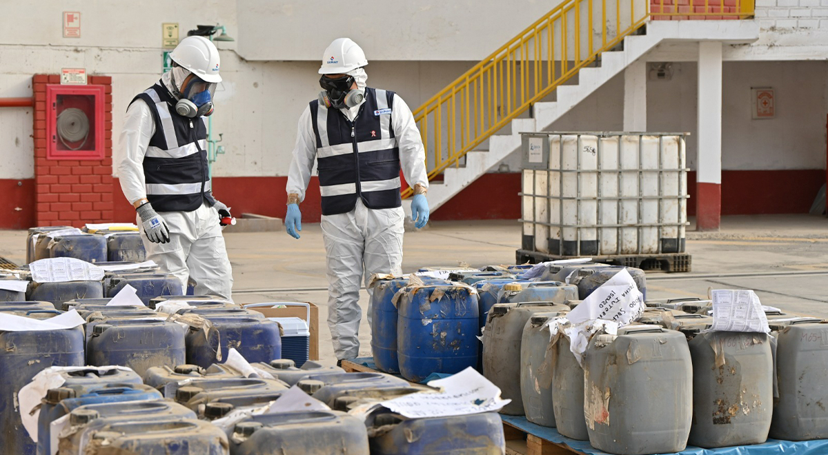 Sunat internó más de 5 toneladas de insumos químicos que iban a ser usado para elaborar droga ...