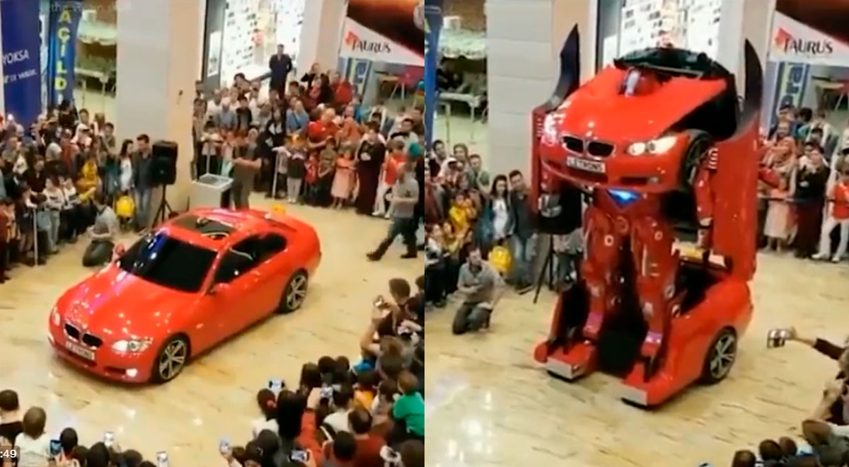 ¡Optimus Prime sí existe! Mira cómo un auto pasa a ser un robot tipo a ...