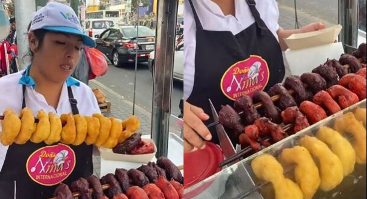 Peruana sorprende con picarones de fresa y maíz morado en esquina de ...
