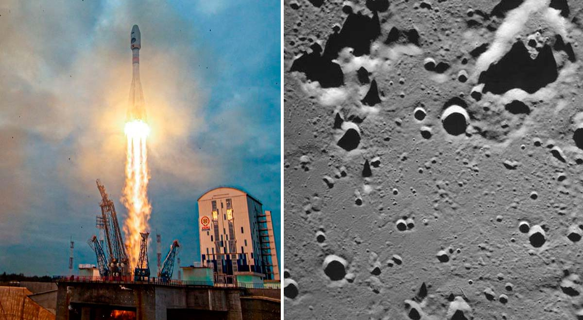 La nave espacial rusa Luna-25 se estrella contra la superficie lunar ...