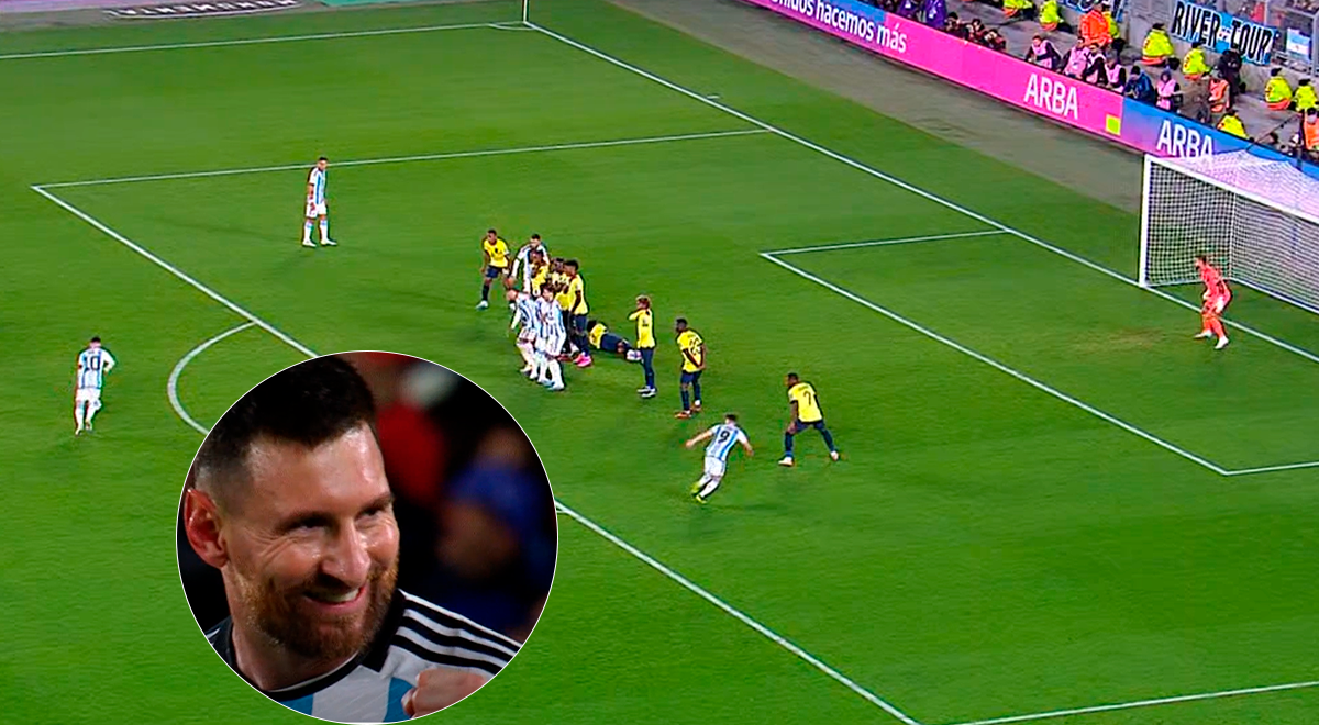Lionel Messi coloca el 1-0 en el Monumental con un extraordinario tiro ...