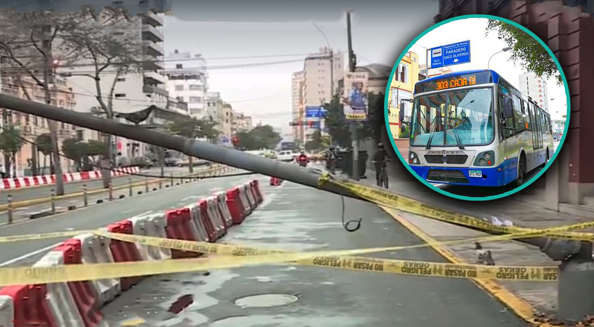 ATU anuncia desvíos del corredor azul por caída de poste en el Cercado ...